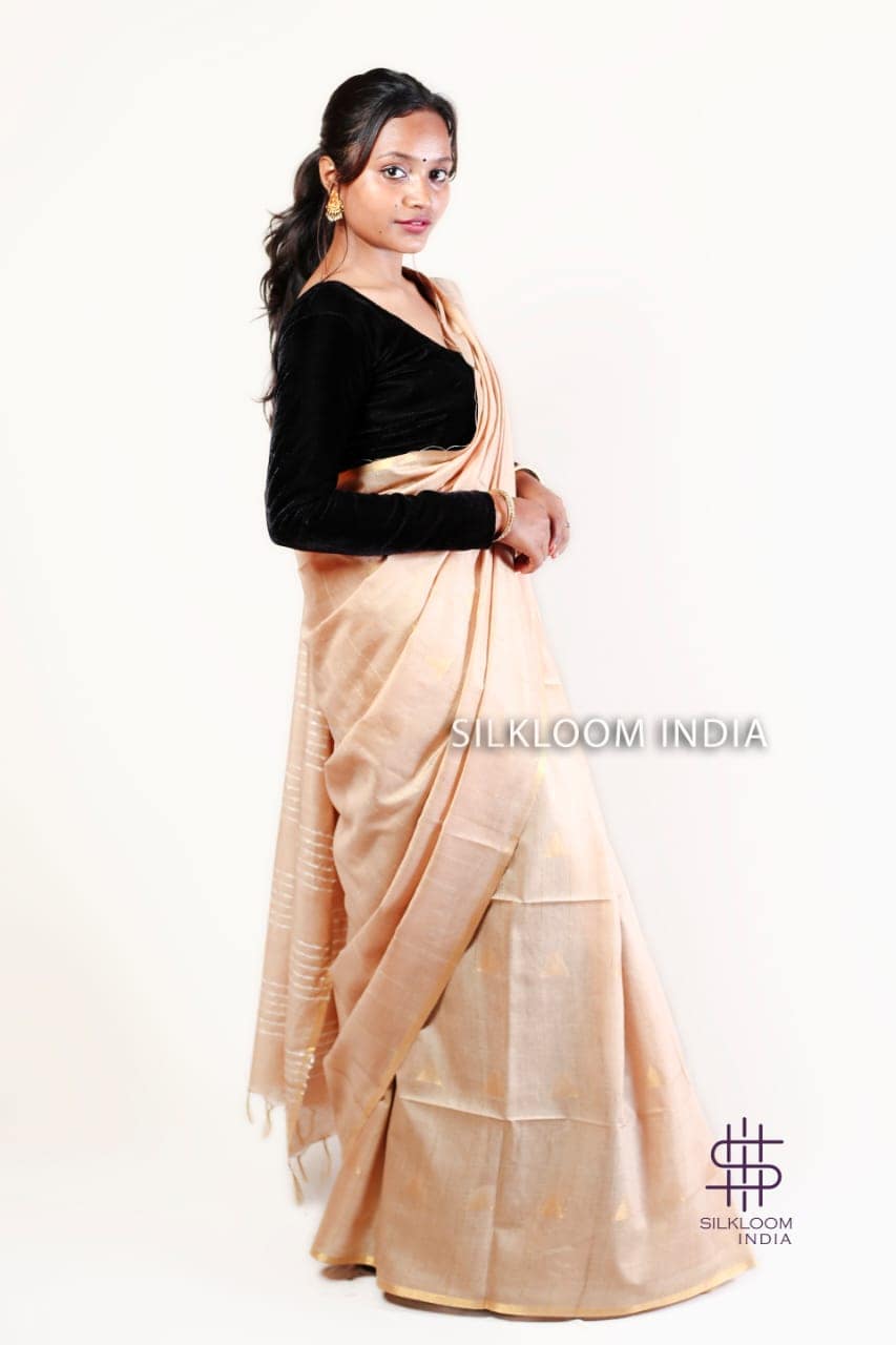 Tasar colour katan viscose Bhagalpuri silk saree